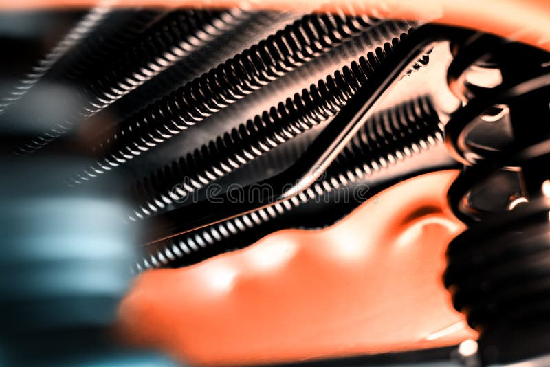 Black Bicycle seat springs stock photo. Image of spring - 151490546