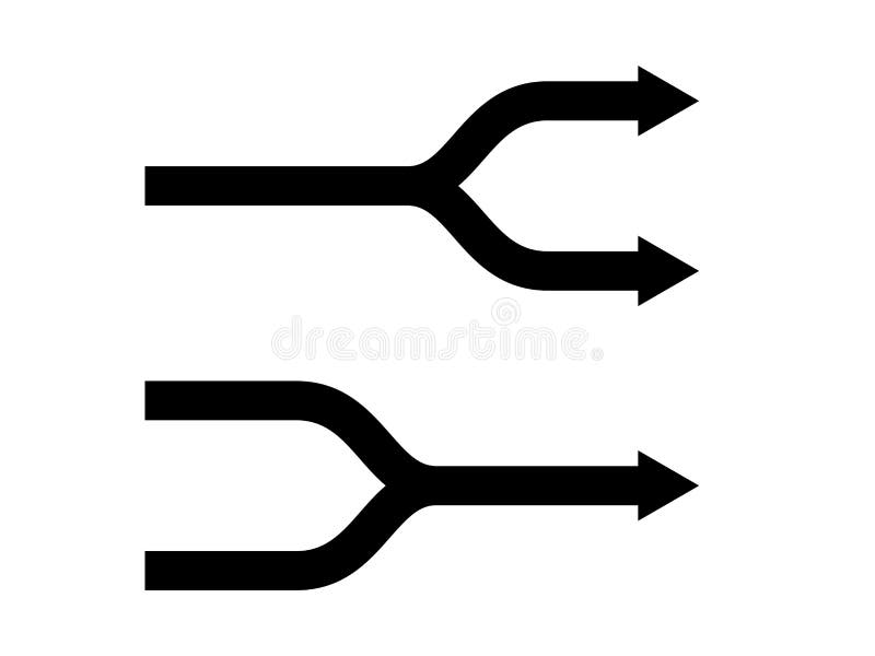 A Black Bifurcated Arrow and an Arrow Representing a Bond Stock Vector ...