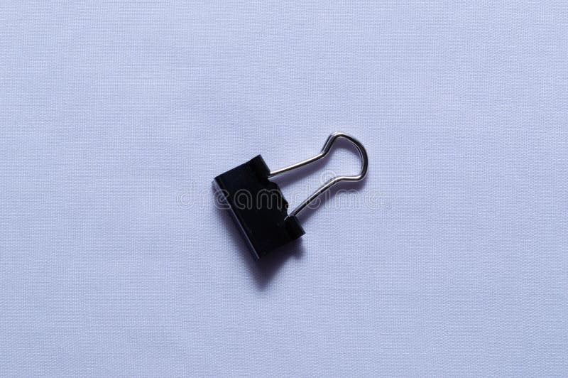 Black Binder Clip on a White Background Stock Image - Image of tool ...