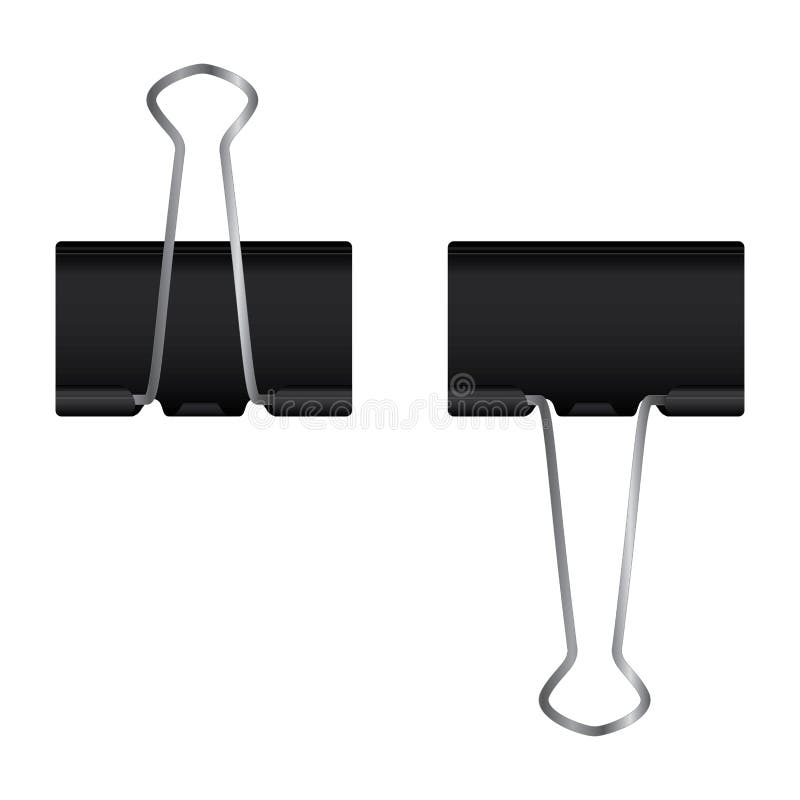 Black Binder Isolated on White Background. Set of Black Binder. Stock ...