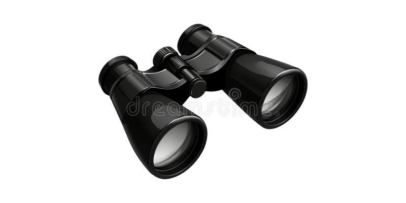 Black Binoculars . Optical Device for Outdoor Observation and ...