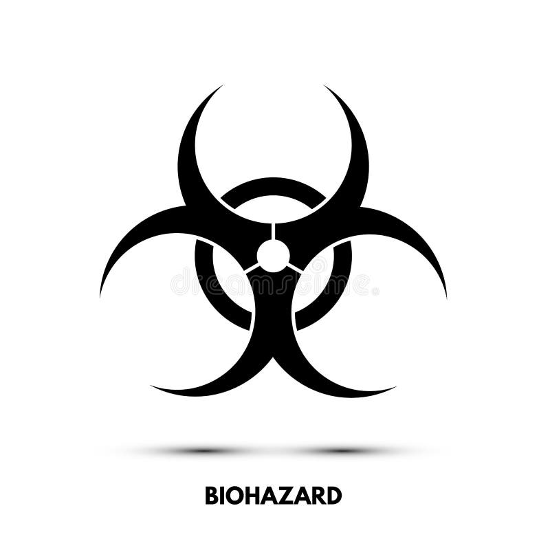 Black Biohazard Sign Isolated on White Background. Vector Symbol. Stock ...