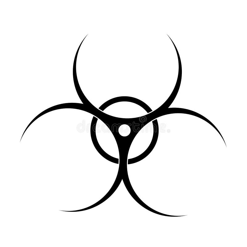 White Biohazard Sign Over Rust Metal Background Stock Image - Image of ...