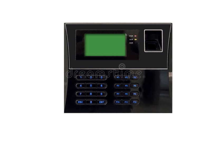 Black Biometric Scan with Laser Fingerprint Sensor and Digital S Stock ...