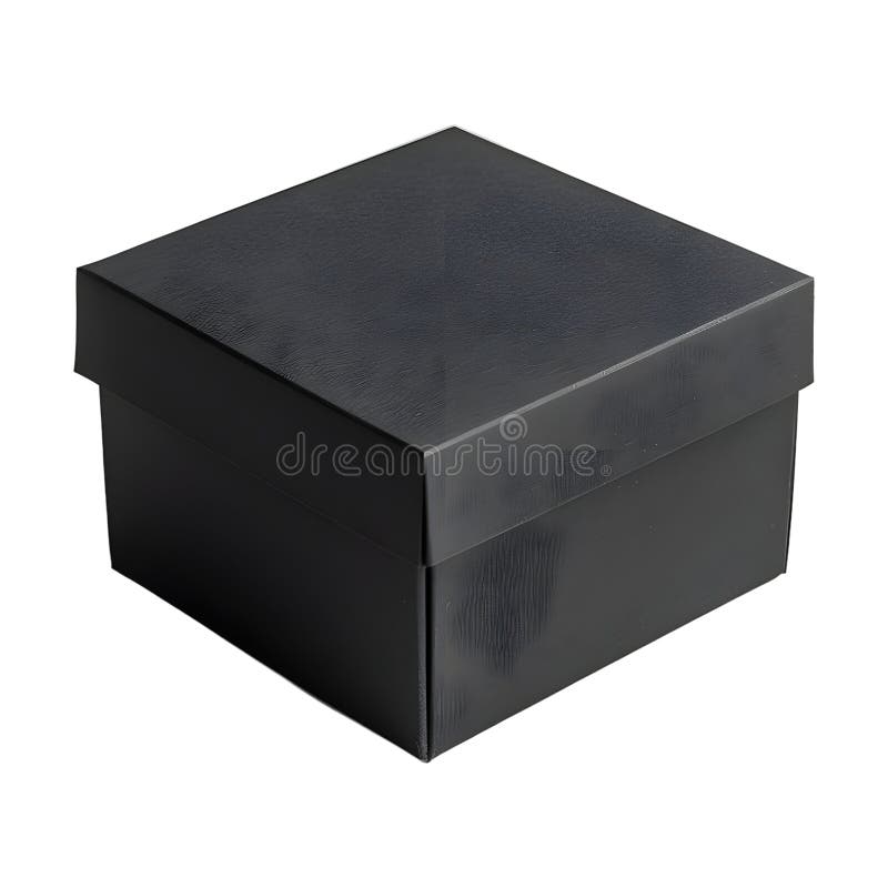 Black Blank Box on Transparent Background - Ai Generated Stock ...