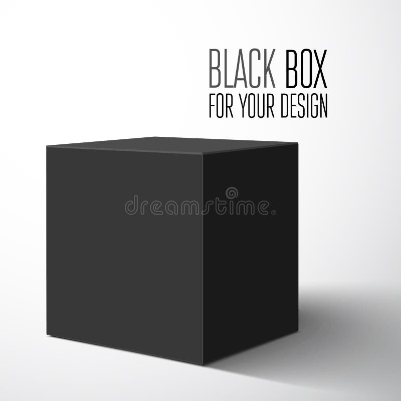 Black blank box stock vector. Illustration of clean, blank - 40123131