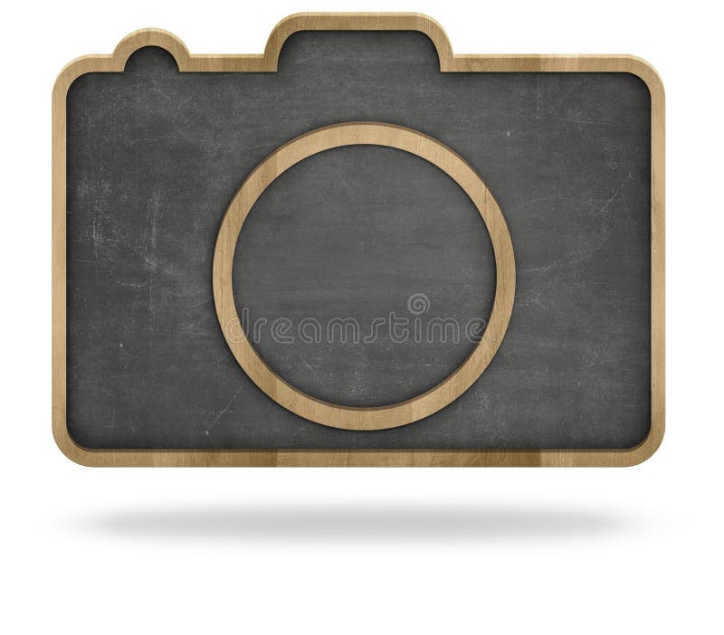 Black Blank Camera Shape Blackboard Wooden Stock Photos - Free ...