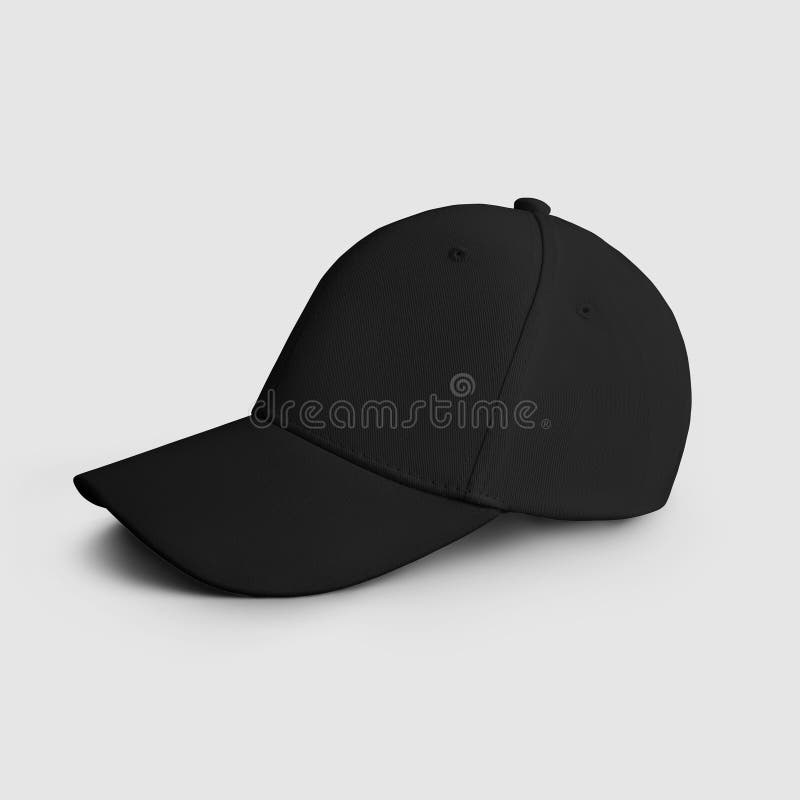 Plain Black Snapback Template