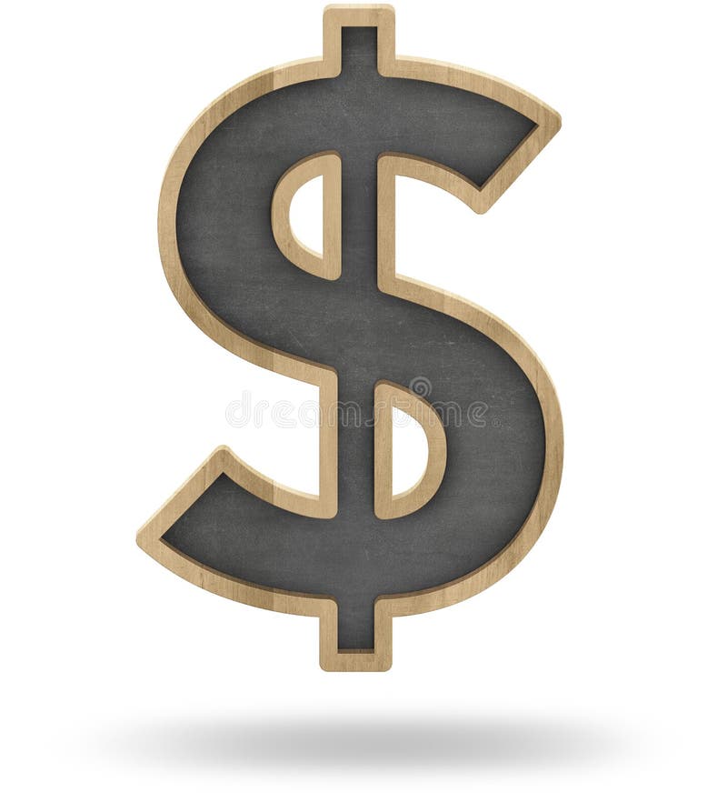 Black Blank Dollar Sign Shape Blackboard Stock Illustration ...