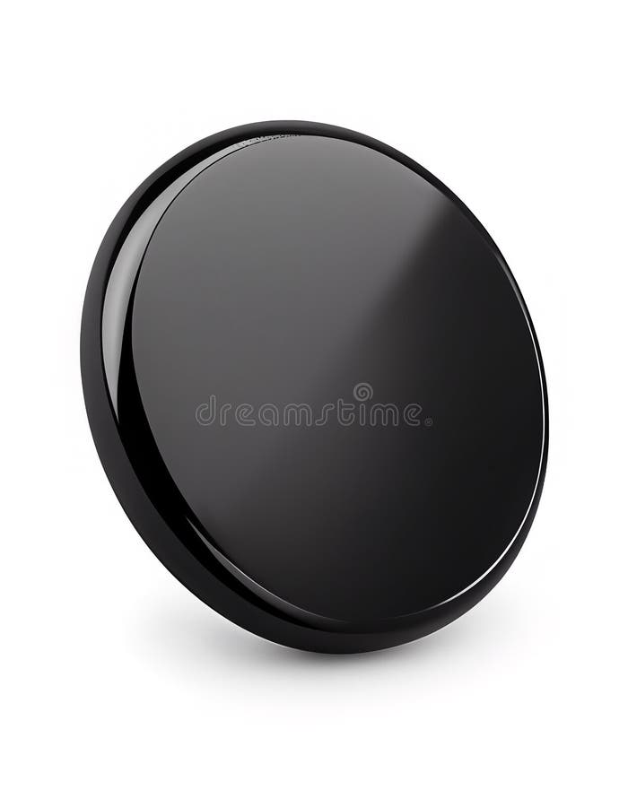 Black Blank Glossy Round Button, Created with Generative AI Stock ...