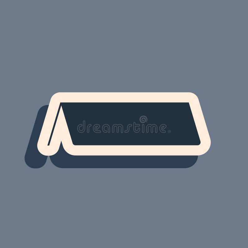 Black Blank Paper Table Card Icon Isolated on Grey Background. Tent ...