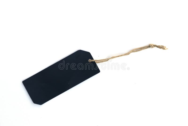 Black Blank Tag Label or Tag Label Isolated on White Background Stock ...