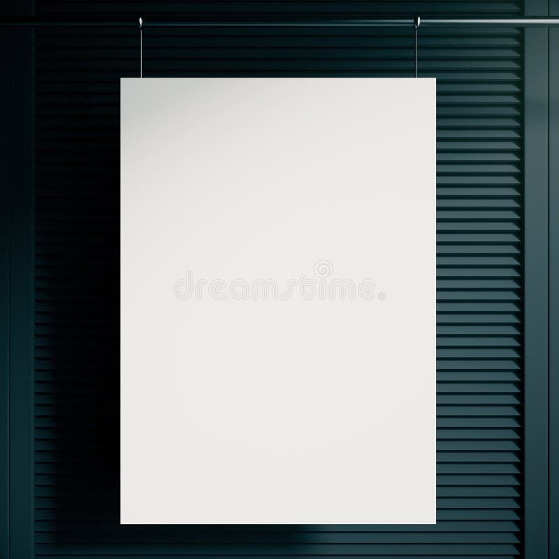 Black blinds and poster stock illustration. Illustration of abstract ...