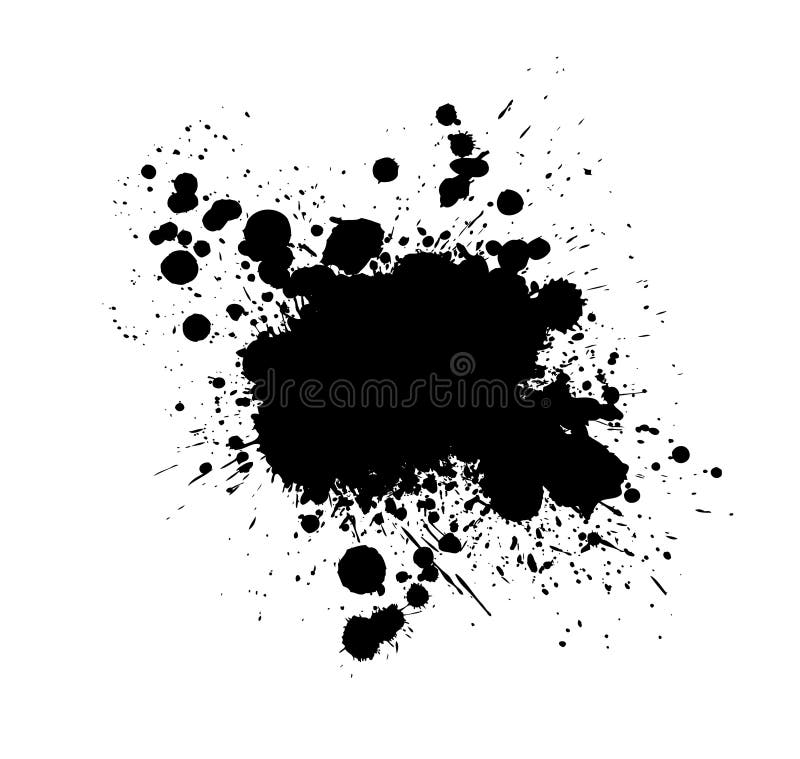 Black Blob Object on White Background. Vector Illustration Stock Vector ...
