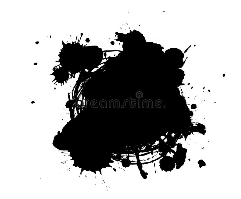 Black Blob Object on White Background. Vector Illustration Stock Vector ...