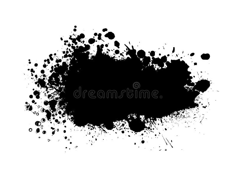 Black Blob Object on White Background. Vector Illustration Stock Vector ...
