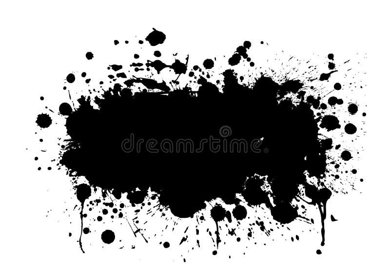Black Blob Object on White Background. Vector Illustration Stock Vector ...