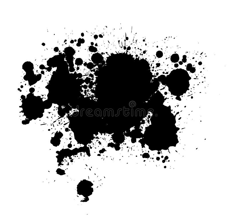Black Blob Object On White Background Vector Illustration Stock Vector