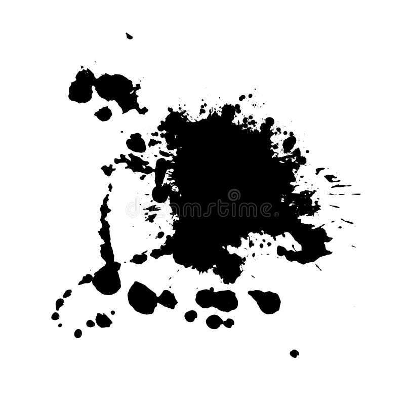 Black Blob Object on White Background. Vector Illustration Stock Vector ...