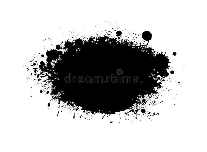 Black Blob Object On White Background Vector Illustration Stock