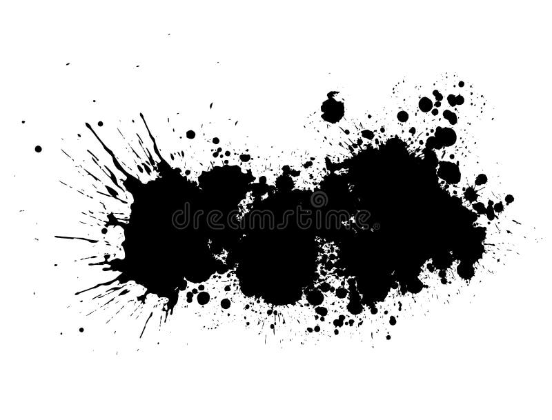 Black Blob Object on White Background. Vector Illustration Stock Vector ...