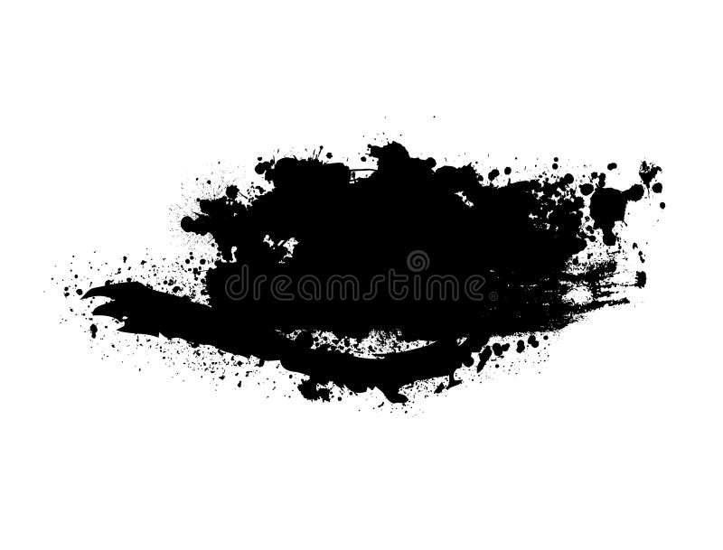 Black Blob Object On White Background Vector Illustration Stock Vector
