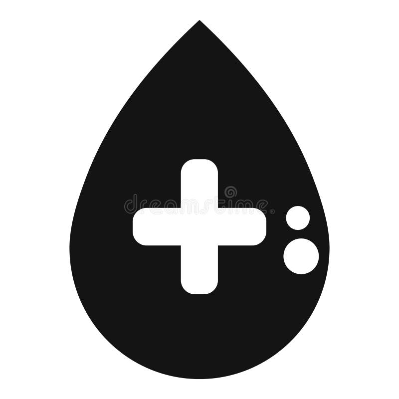 Black Blood Donation Icon Representing Giving Blood Stock Illustration ...