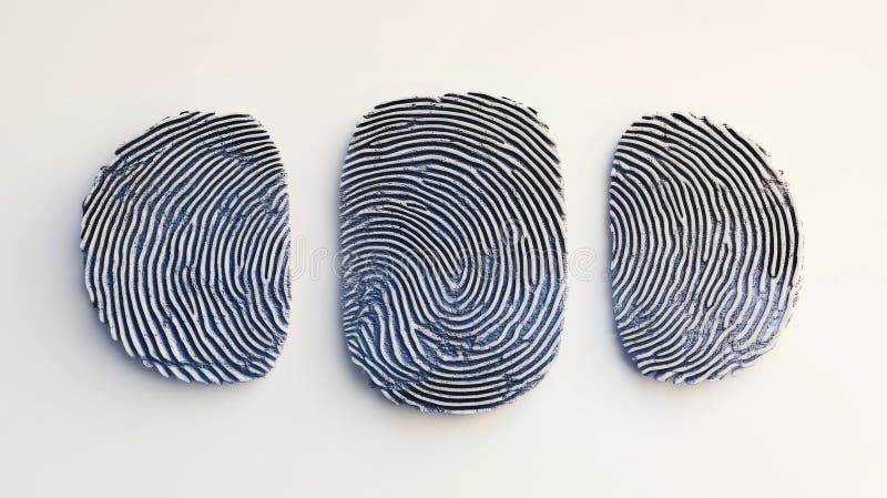 Black and Blue Abstract Fingerprint Patterns on a White Backdrop Stock ...