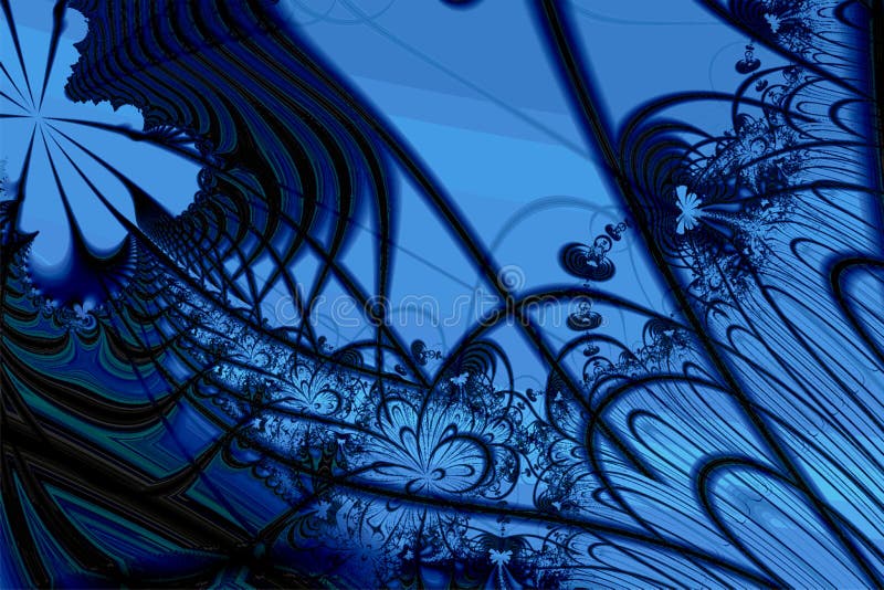 Black and Blue Abstract Line Drawing, Digital Graphics, Stock ...