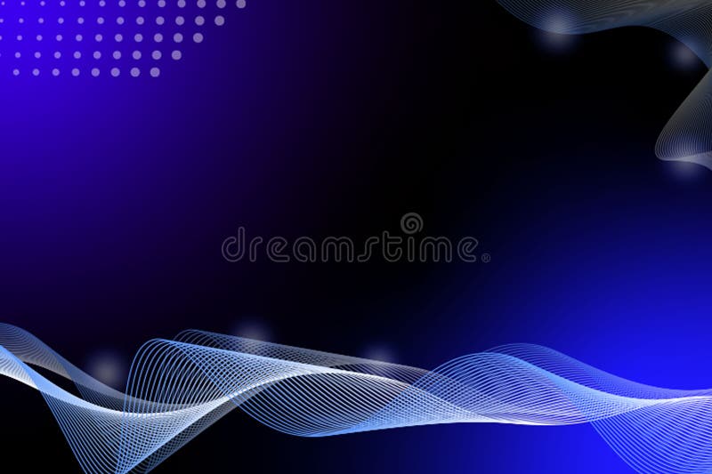 Black Blue Abstract Wave Mesh Gradient Stock Illustration ...