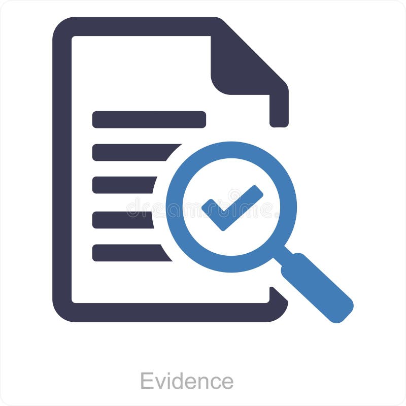 Evidence stock illustration. Illustration of blue, concept - 340079212
