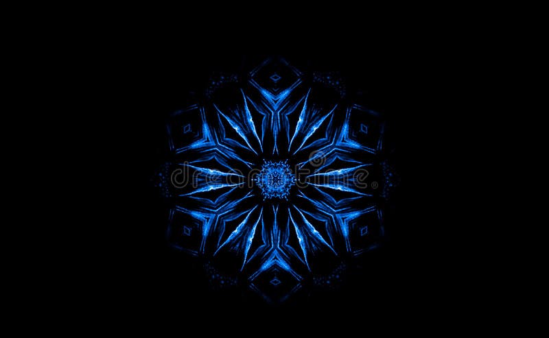 Black and Blue Floral Pattern. Stock Illustration - Illustration of ...