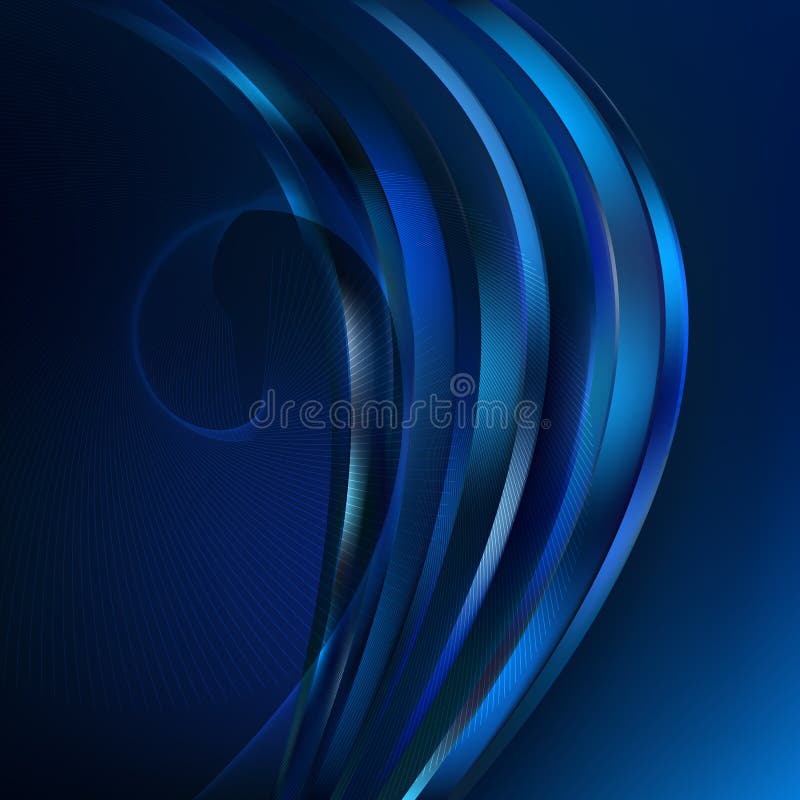 Black and Blue Flow Curves Background Stock Vector - Illustration of ...