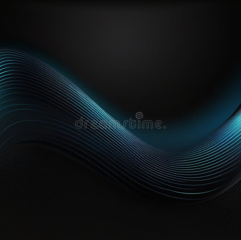 Black Blue Gradient Background with Curves Has a Bokeh Effect Stock ...