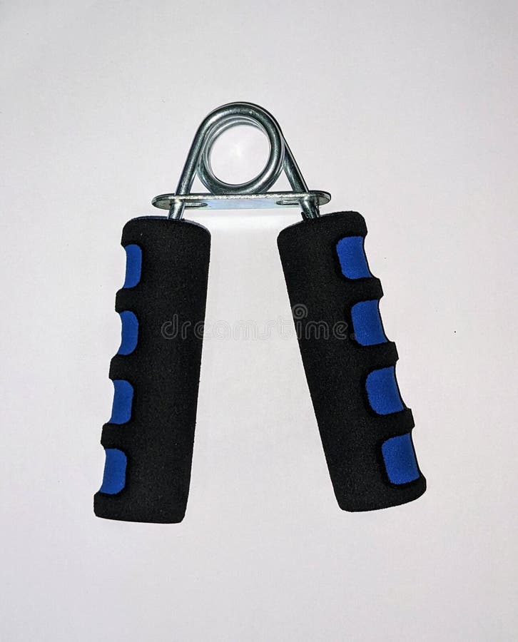 Black and Blue Handgrip Isolated on White Stock Image - Image of sport ...