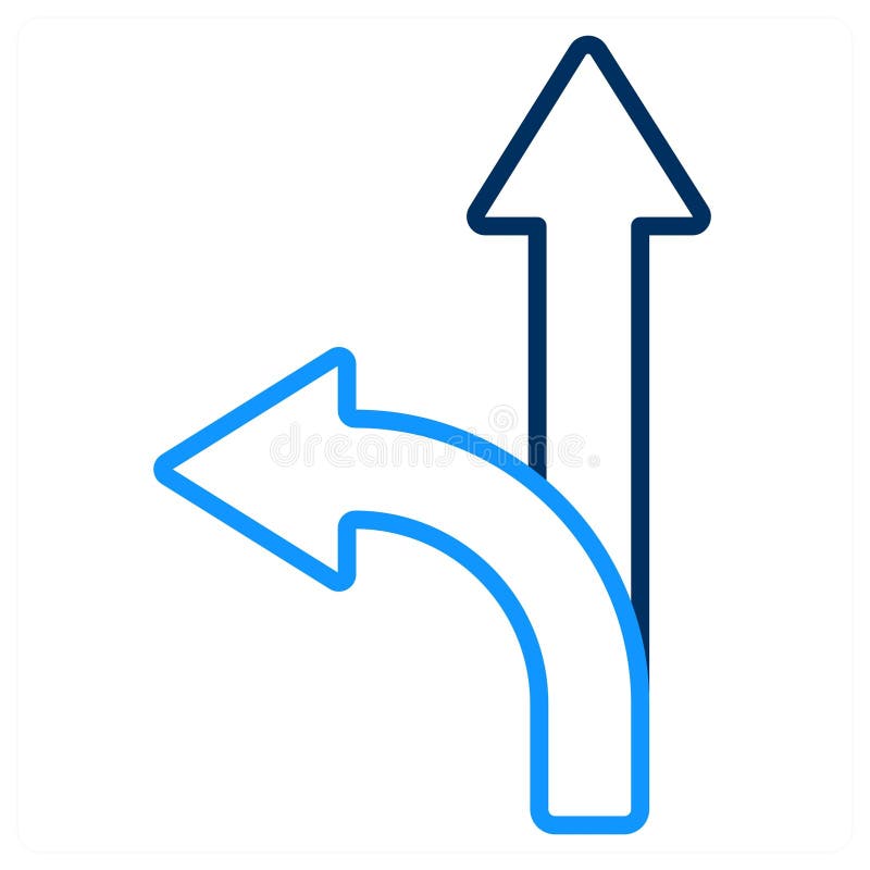 Path and Arrows Icon Concept Stock Illustration - Illustration of path ...