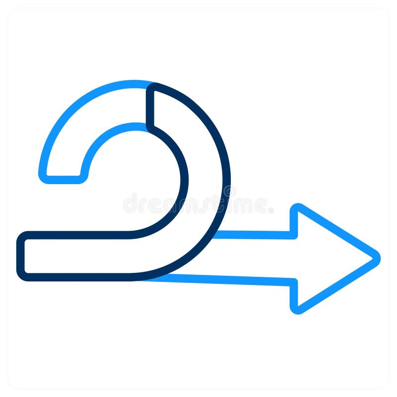Path and Arrows Icon Concept Stock Illustration - Illustration of ...