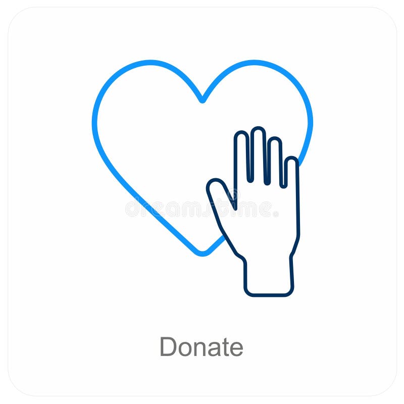 Donate and Help Icon Concept Stock Illustration - Illustration of love ...