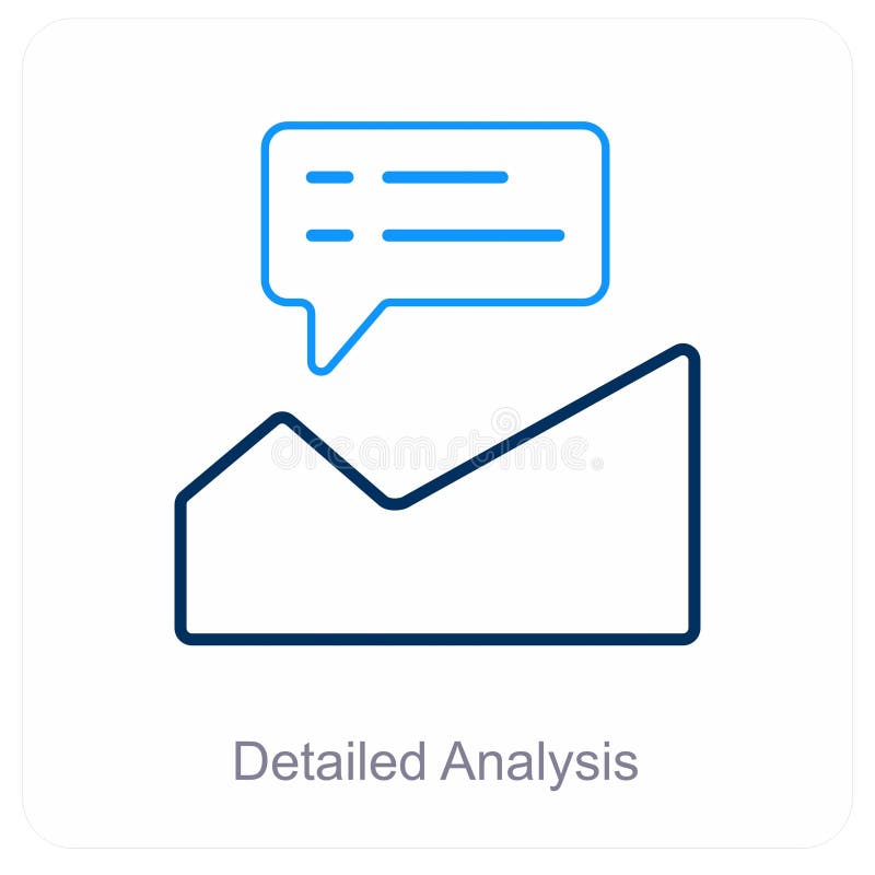 Detailed Analytics and Diagram Icon Concept Stock Illustration ...