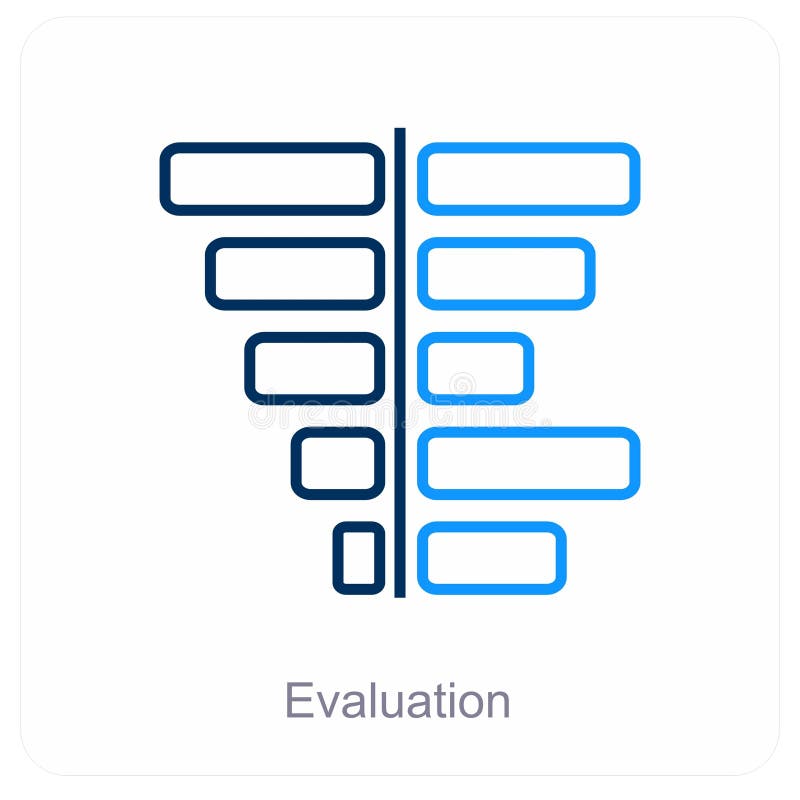 Evaluation and Bar Chart Icon Concept Stock Illustration - Illustration ...