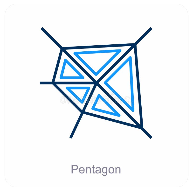 Pentagon and Diagram Icon Concept Stock Illustration - Illustration of ...