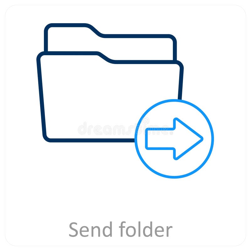 Send Folder stock vector. Illustration of icon, concept - 341835231