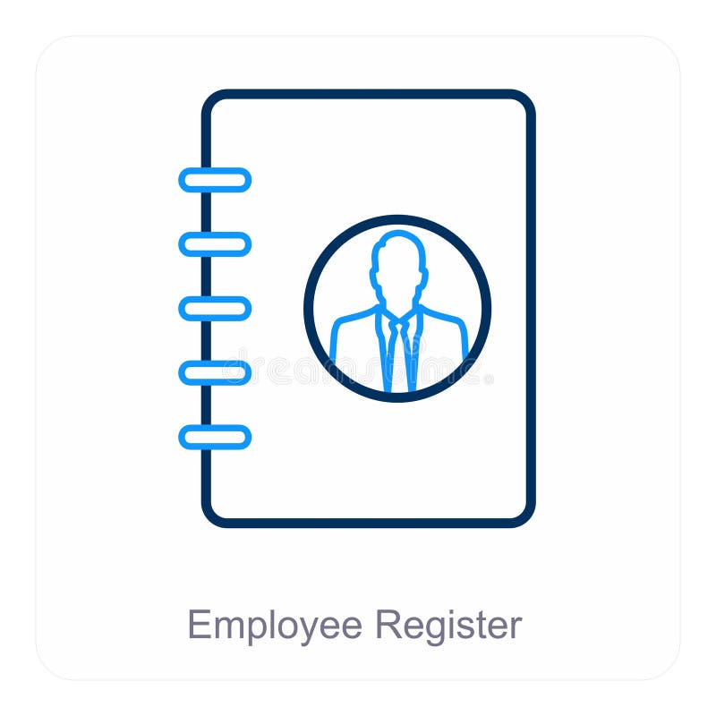 Employee register stock illustration. Illustration of contact - 341526479