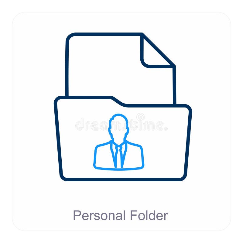 Personal Folder stock illustration. Illustration of design - 341526518