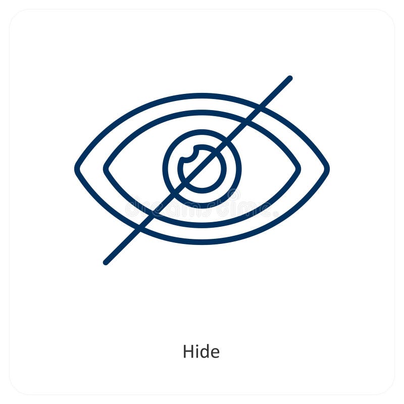 Hide and Hidden Icon Concept Stock Illustration - Illustration of icon ...