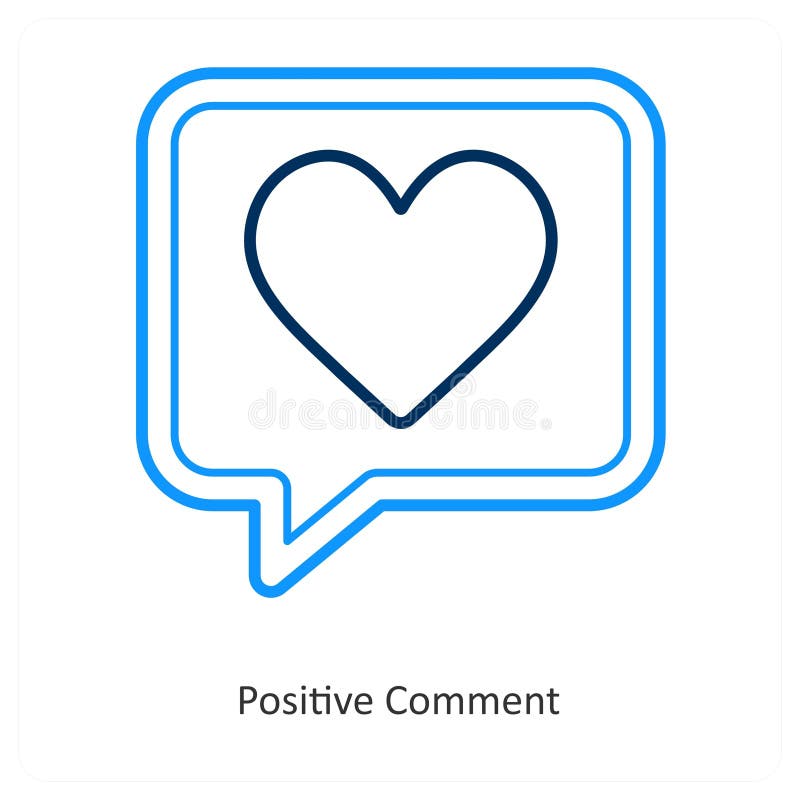 Positive Comment and Feedback Icon Concept Stock Illustration ...