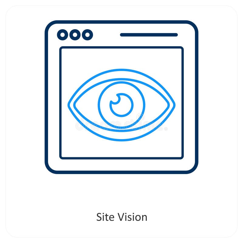 Site Vision and Analytics Icon Concept Stock Illustration ...