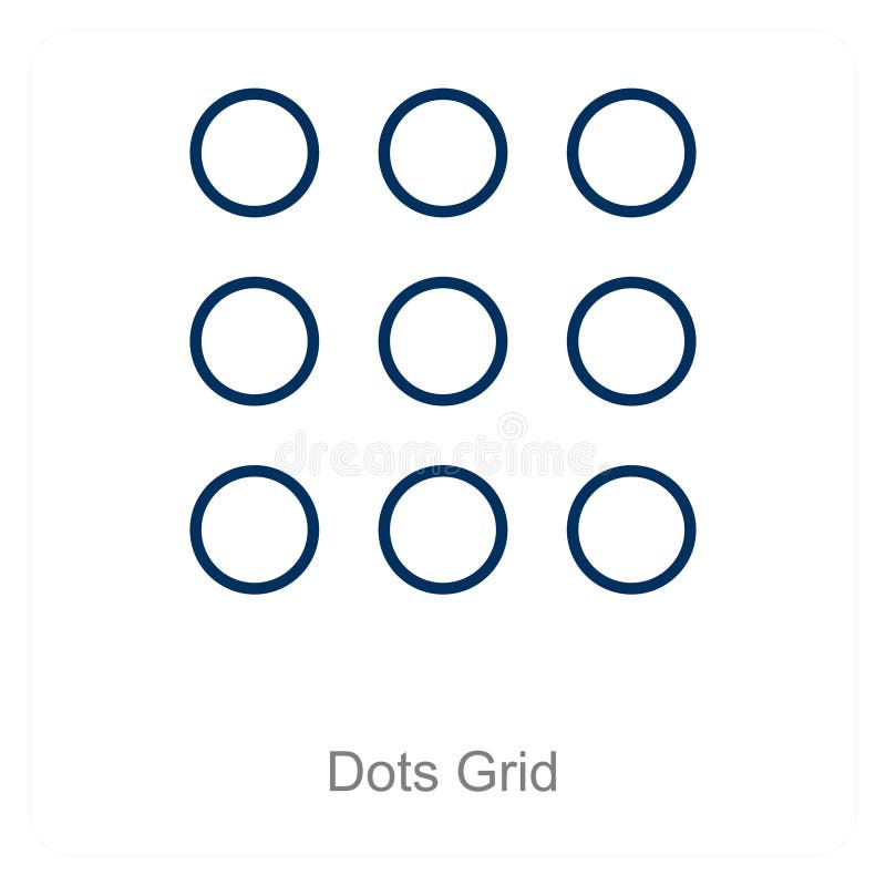 Dots Grid stock vector. Illustration of concept, dots - 341677620