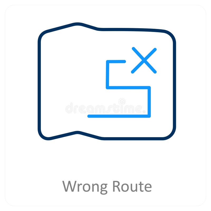 Wrong Route stock vector. Illustration of wrong, design - 341563205