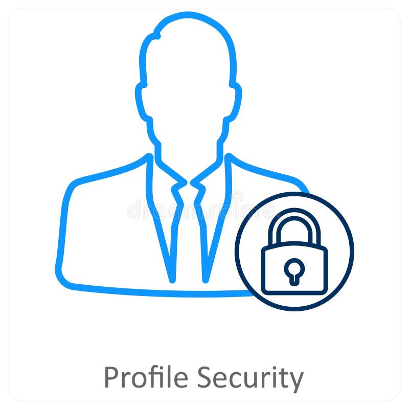 Profile Security stock vector. Illustration of design - 341835557